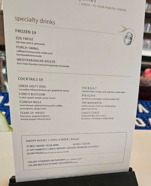 Aplós Jackson Restaurant Menu | Authentic Greek Cuisine in Jackson, MS
